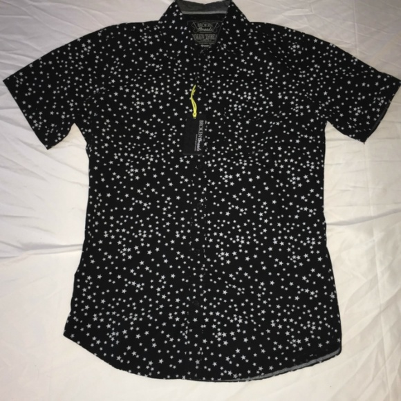 Broken Threads | Shirts | Broken Threads Stars Black White Button Down ...